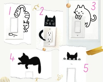 Light Switch Cat Decal - Etsy