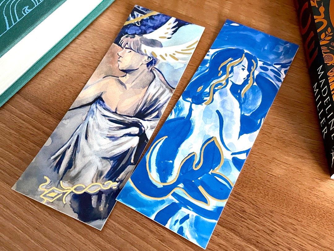 Bookmarks Hermes, Scylla Greek Mythology Illustrated Bookmark Gifts for ...