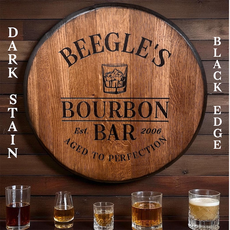 Rustic Whiskey Barrel Bar - Etsy