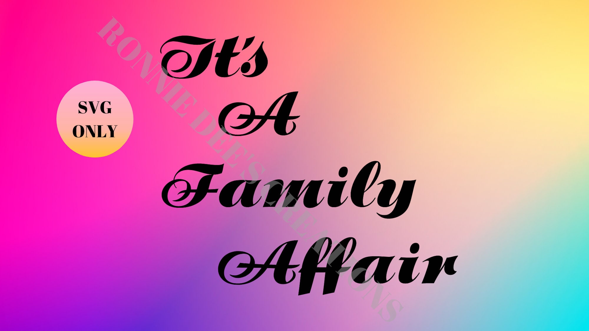 It's A Family Affair SVG File for Cricut. - Etsy