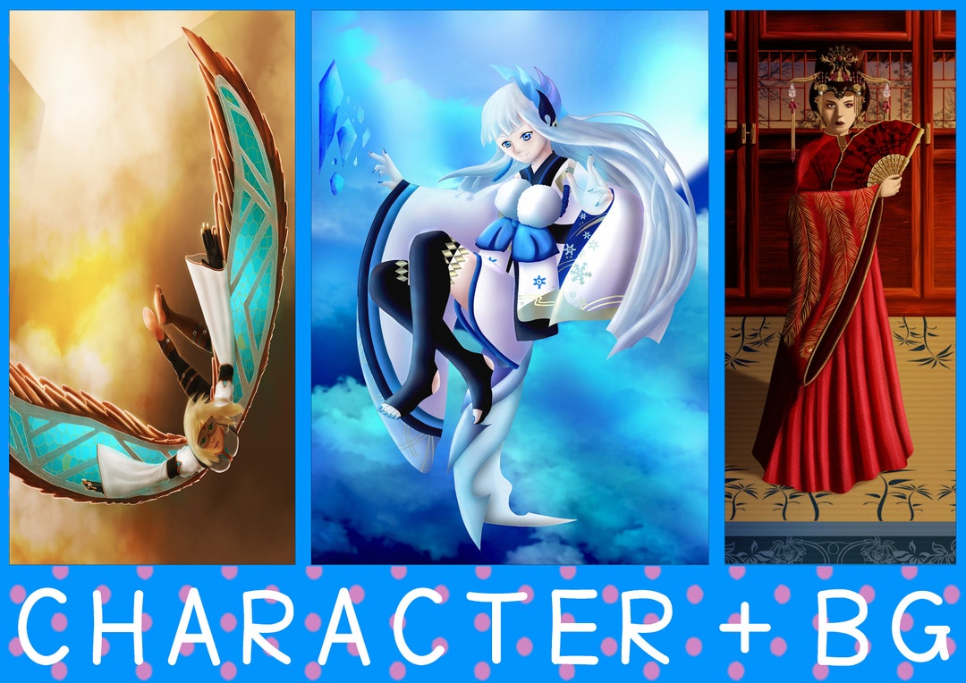 Digital Art Commissions Sketch Lineart Basic Colour Full Colour Bust ...