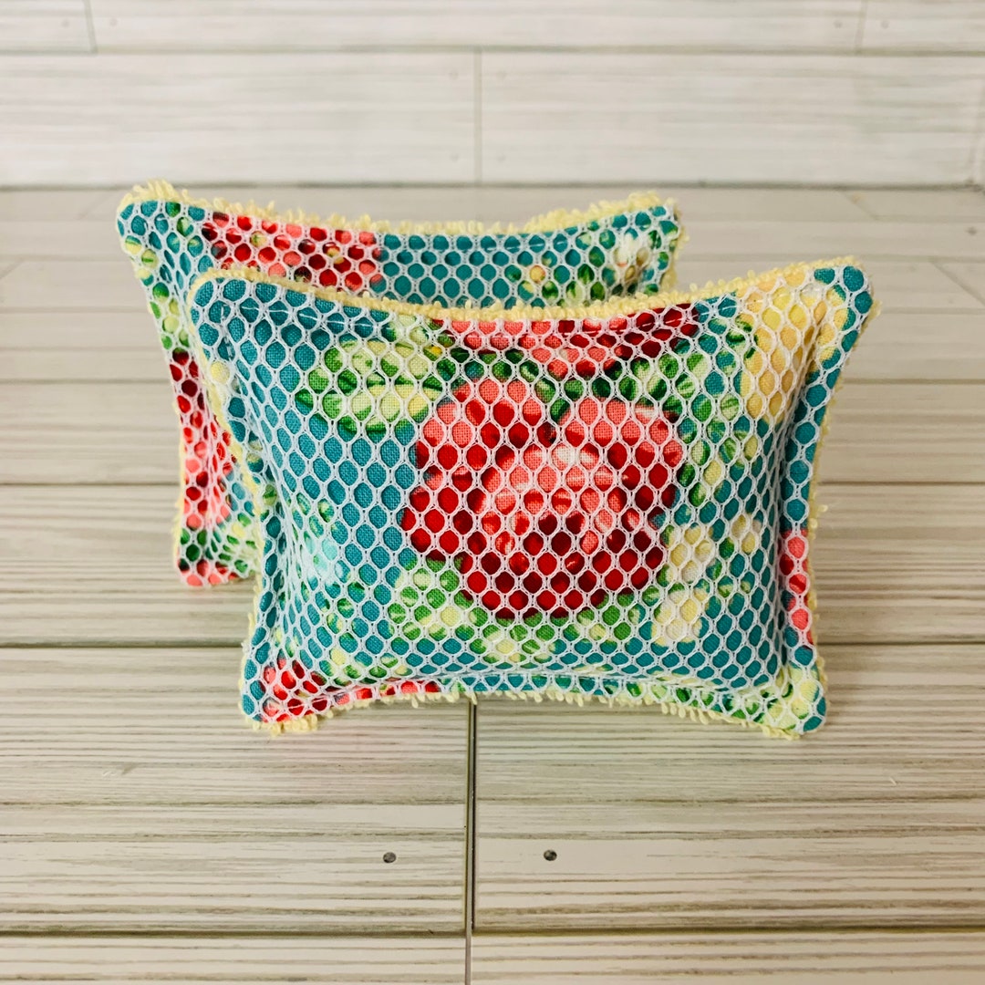 PW Floral Reusable Dish Sponge, Kitchen Decor, Dish Scrubber ...