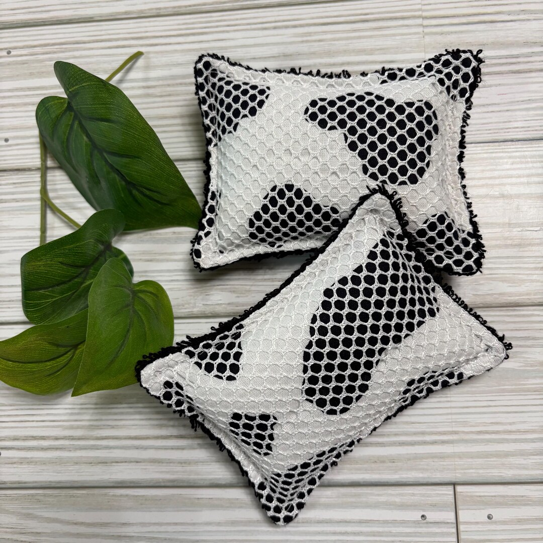 Cow Print Plush Reusable Eco Friendly Terry Cloth Non Abrasive Scratch ...