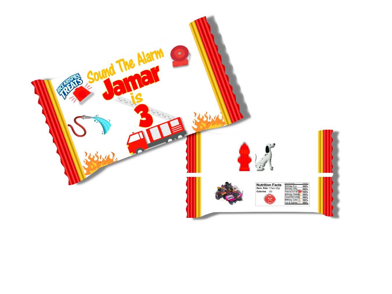 Firefighter Chip Bag Bundle Chip Bag Capri Sunrice Krispie - Etsy