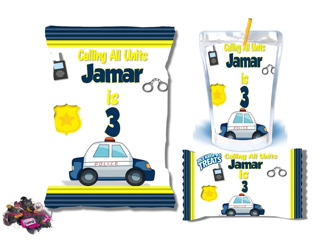 Police Chip Bag Bundle Chip Bag Capri Sunrice Krispie - Etsy