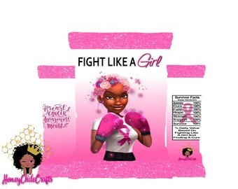 Breast Cancer Awareness Chip Bag I Won Fight Breast Cancer - Etsy