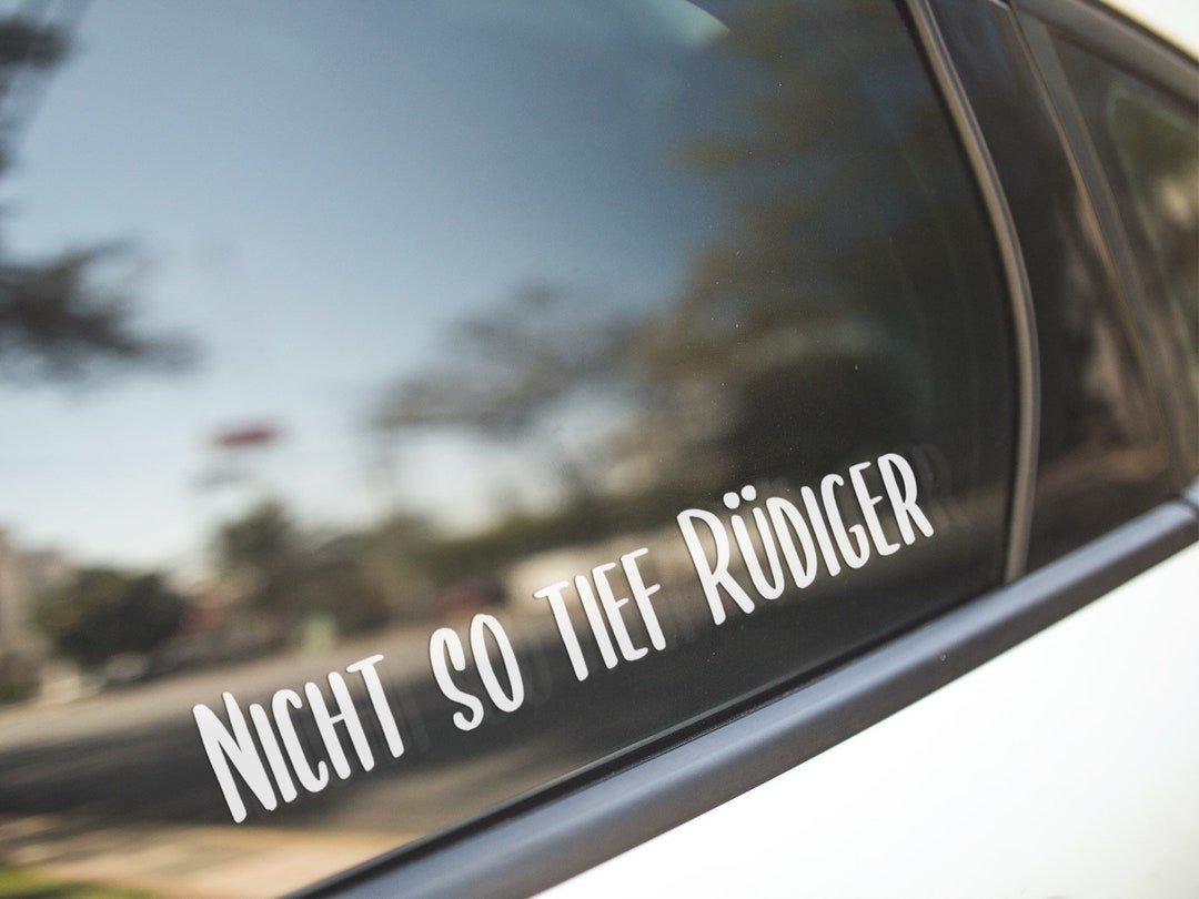Not so Deep, Rüdiger Car Sticker Funny Vinyl Skin Decal for Your Car - Etsy