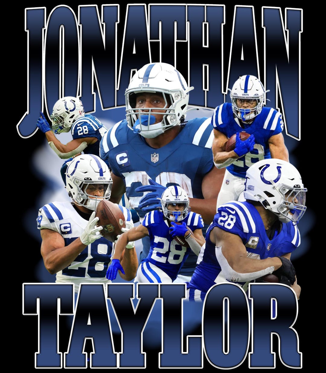 Jonathan Taylor Football PNG Digital Download, High-resolution Sports ...