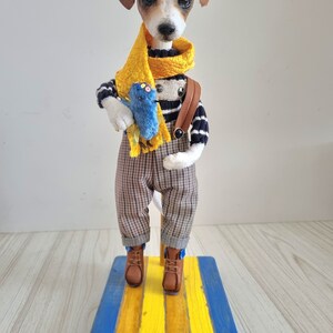 OOAK Art Doll 12" Poseable Jack Russell Terrier, Handmade Dog Figure ...