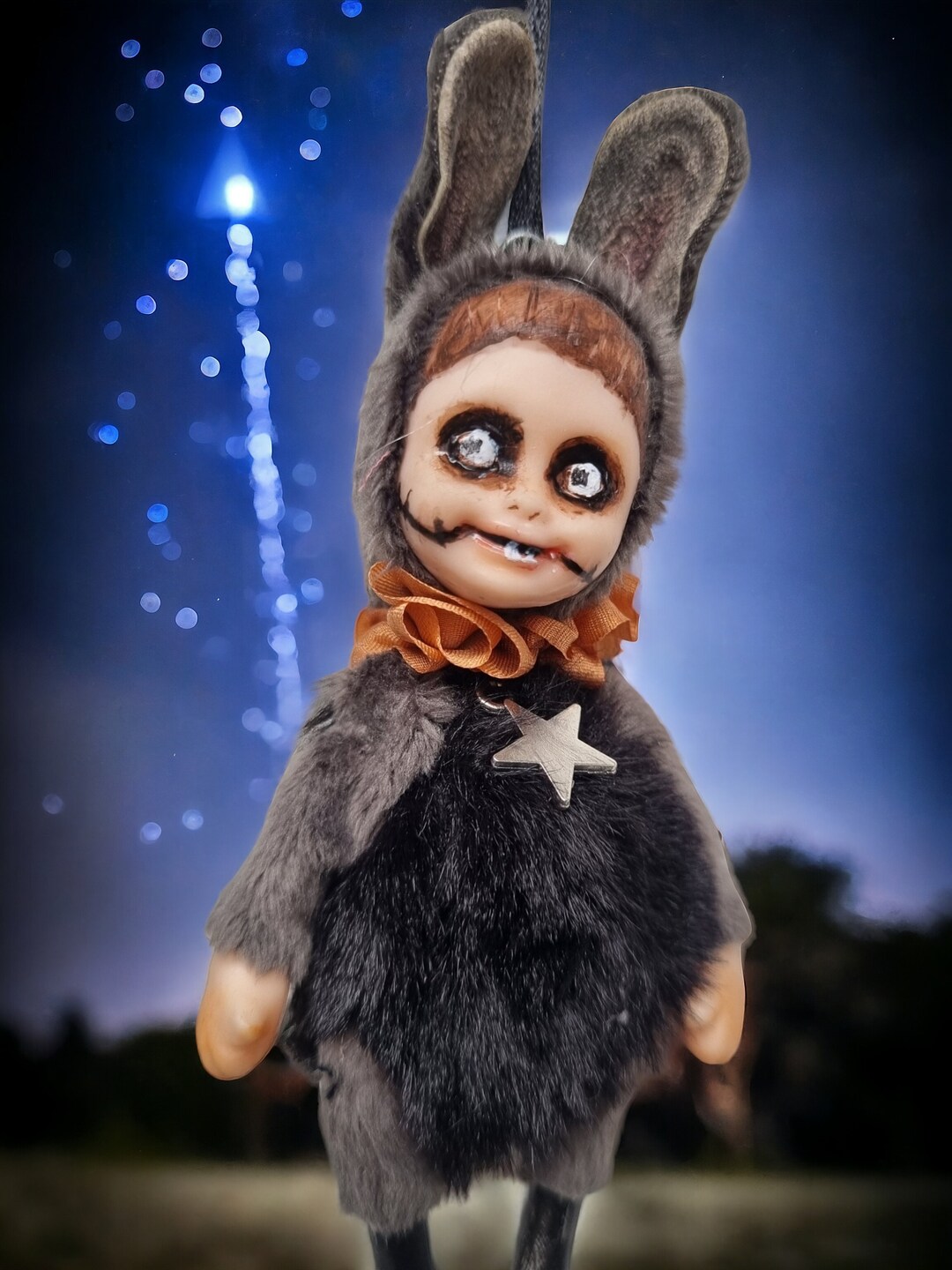 5creepy Rabbit Art Doll Creature Zombie Doll Halloween Ornament OOAK ...
