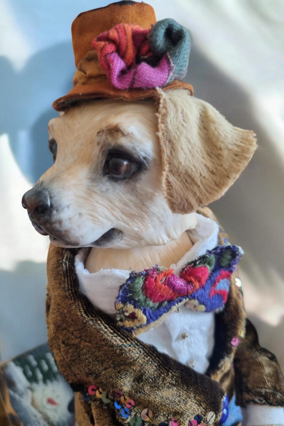 13"dog Art Doll Labrador Retriever Poseable Art Doll Creature Handmade ...