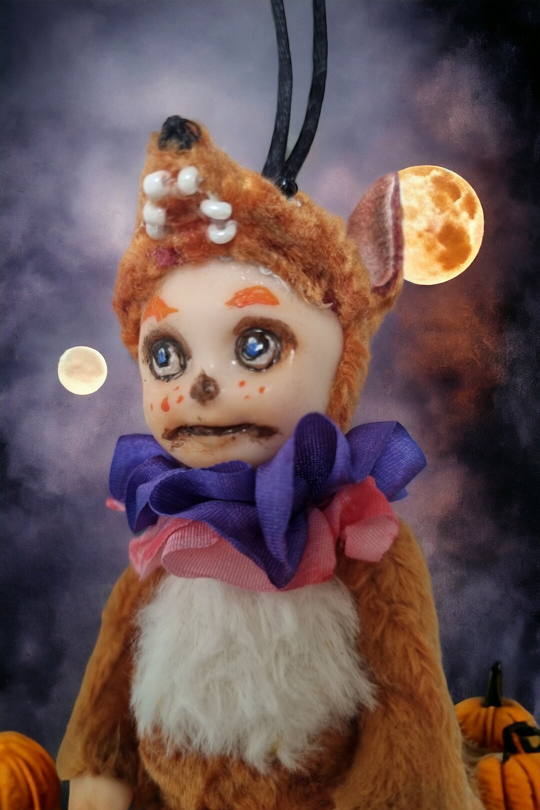 5 Creepy Cute Dolls OOAK Art Doll Fox Figurine Macabre Decor Fox Art ...