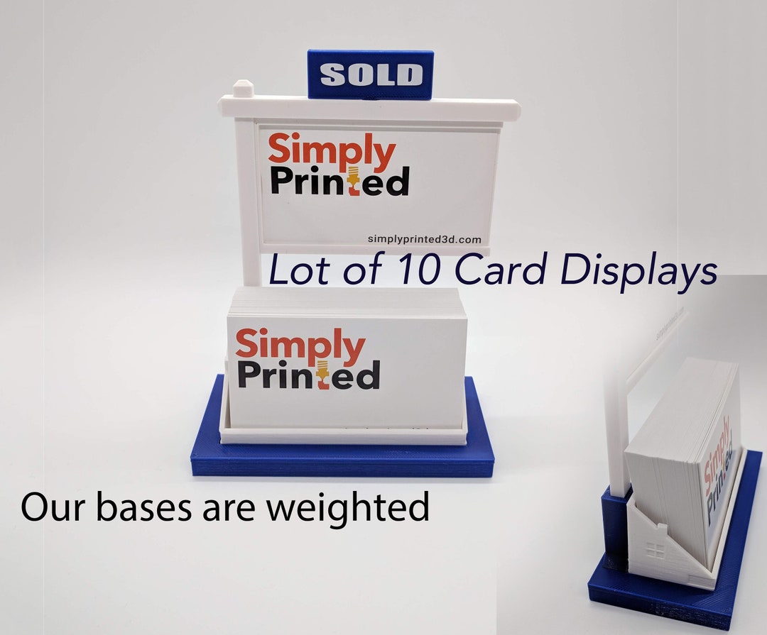 Lot of 10 Custom Real Estate Business Card Displays-realtor Business ...