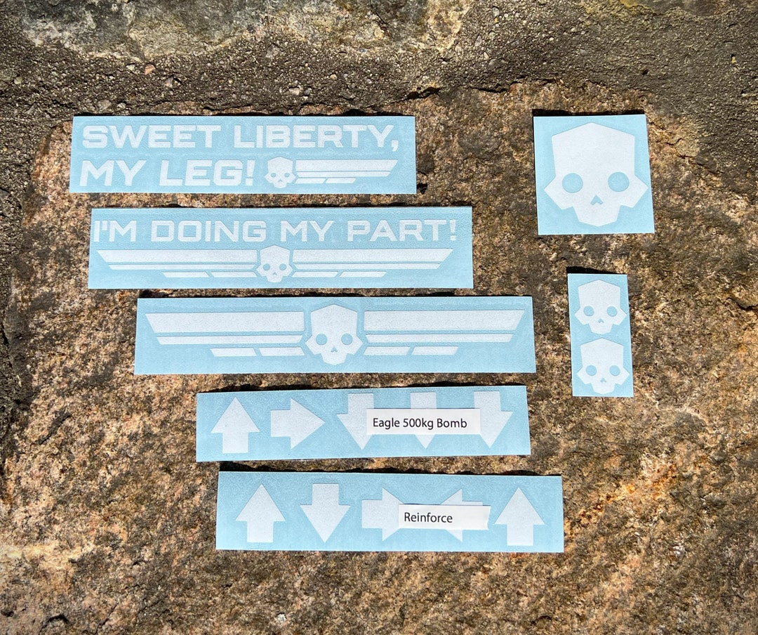 Helldivers 2 Decal Value Pack - 5-7 Inch Wide Vinyl Decals, Bumper ...