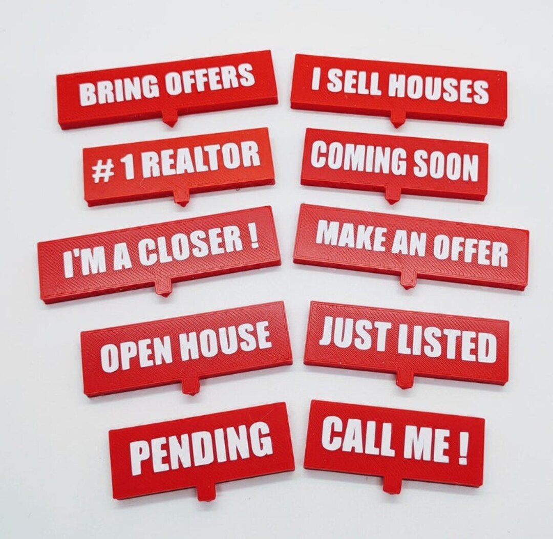 Real Estate Card Display Rider-custom Real Estate Rider-real Estate ...