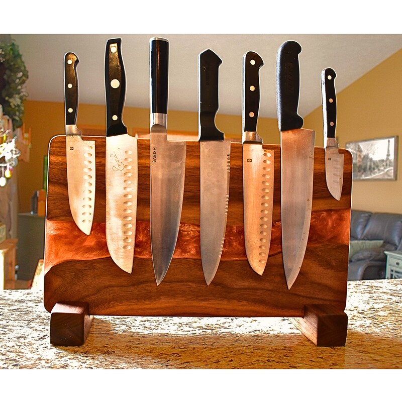 Wood Knife Rack - Etsy