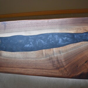 Handmade Black Walnut Epoxy River Bench: Rustic Entryway Furniture - Etsy