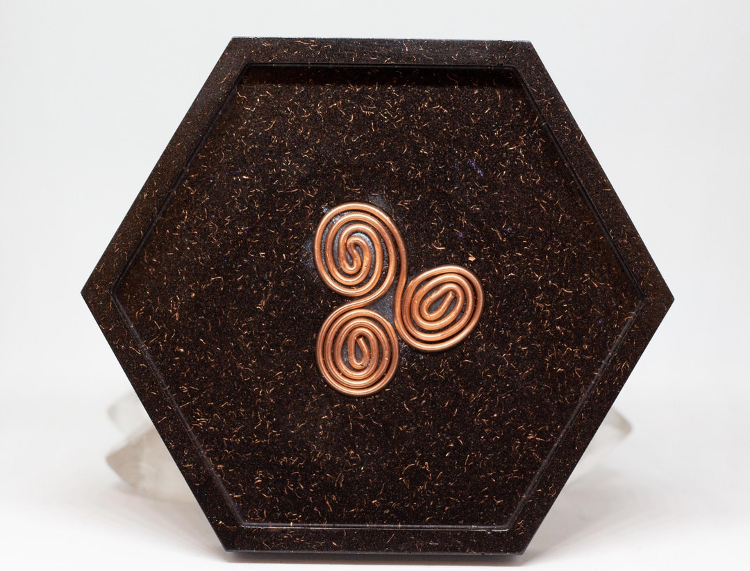 Orgonite Triskele Coaster, Cup/ Food Coaster, Water Structuring, Orgone ...