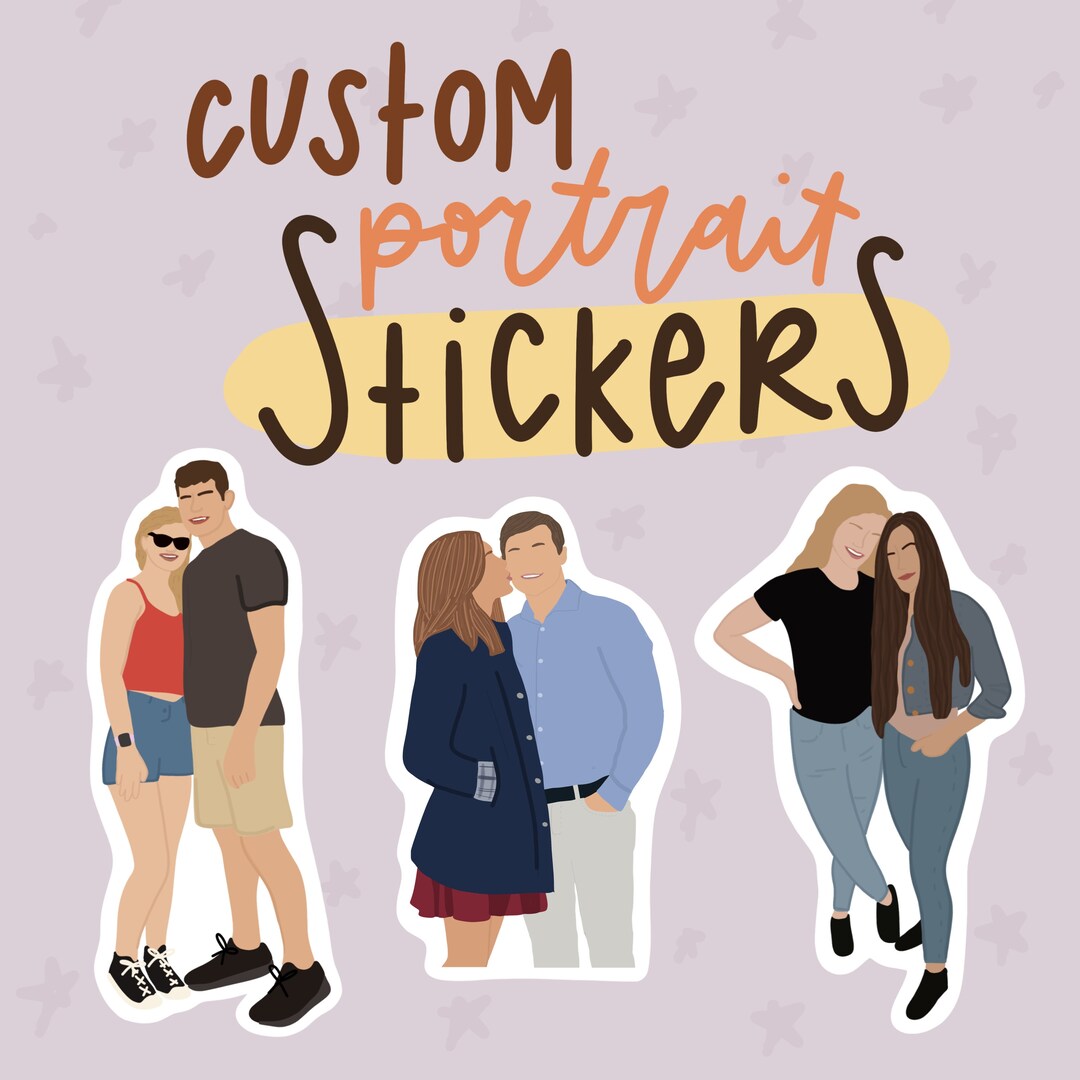 Custom Portrait Stickers - People Sticker Design - Laptop Decals ...