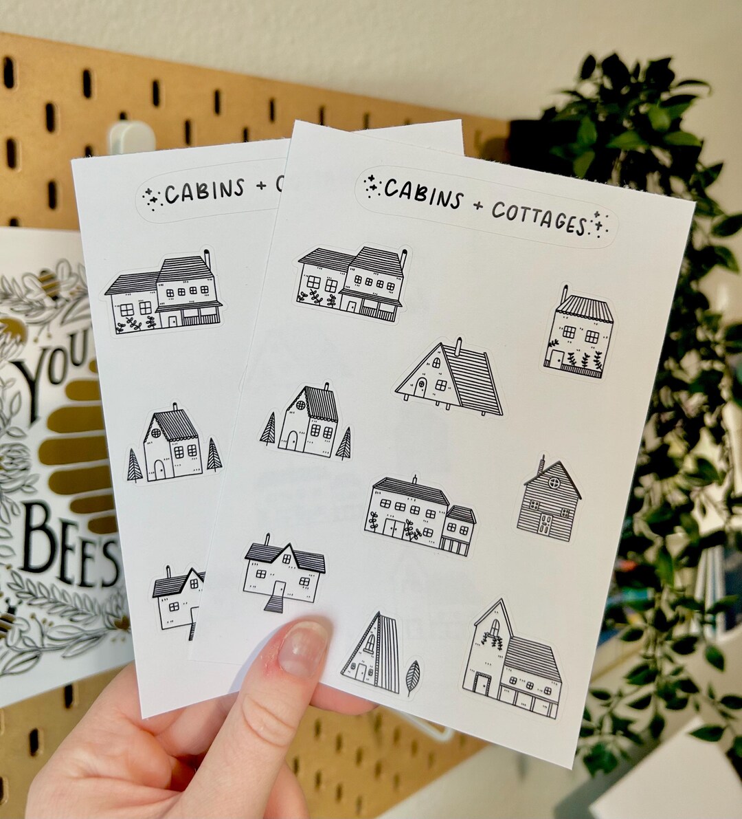 Cabins and Cottages Sticker Sheet - Etsy