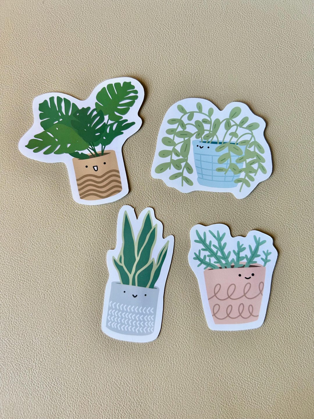 Plant Stickers - Plant Sticker Pack - Happy Plants - Herb Stickers ...