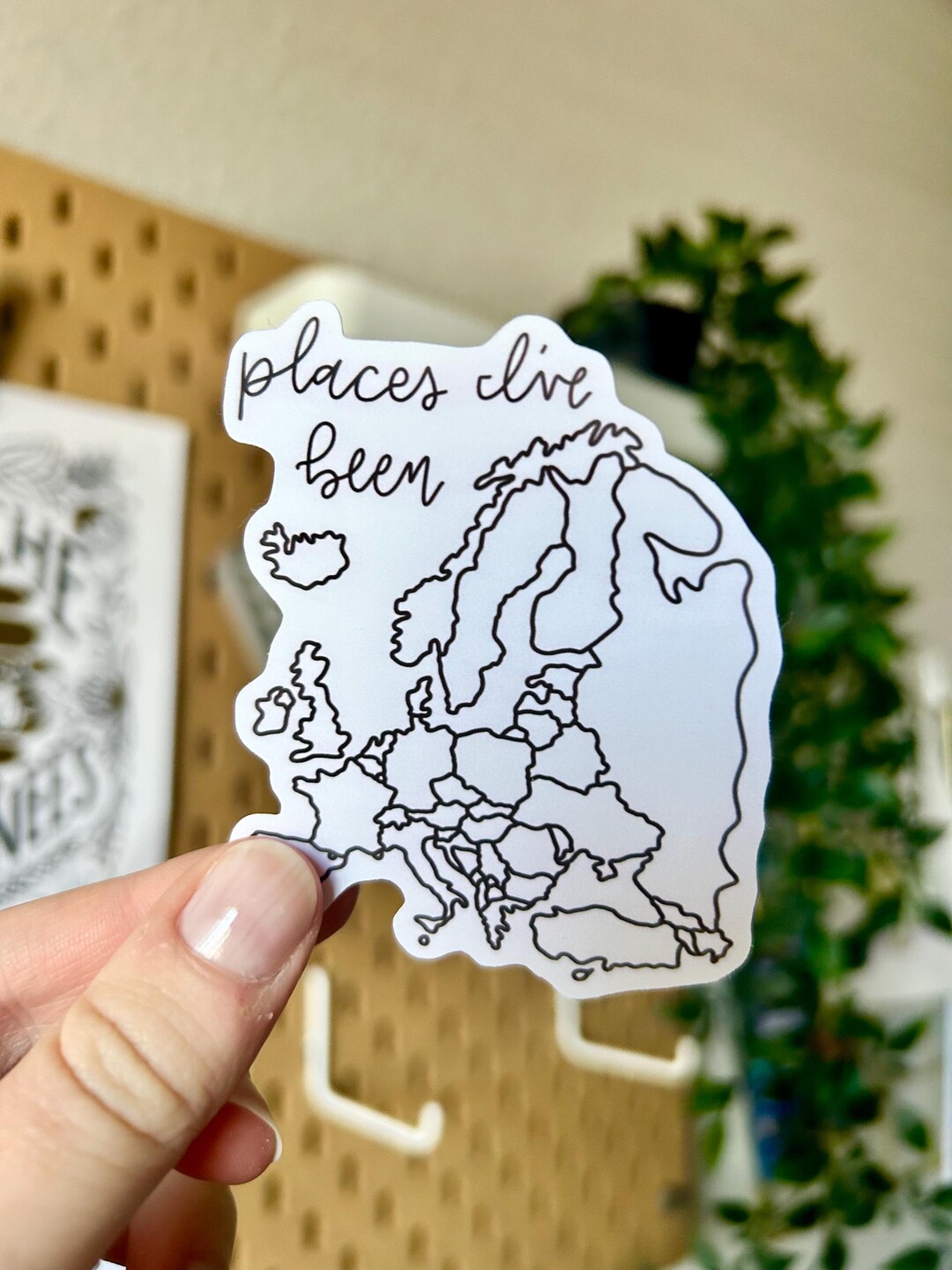 Europe Map Sticker - Travel Sticker - Places I’ve Been Sticker - Etsy