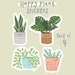 Plant Stickers - Plant Sticker Pack - Happy Plants - Herb Stickers ...