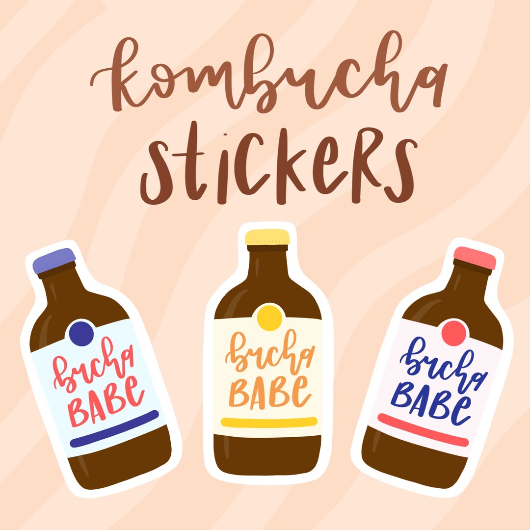 Kombucha Stickers Bucha Babe Stickers Cute Stickers - Etsy