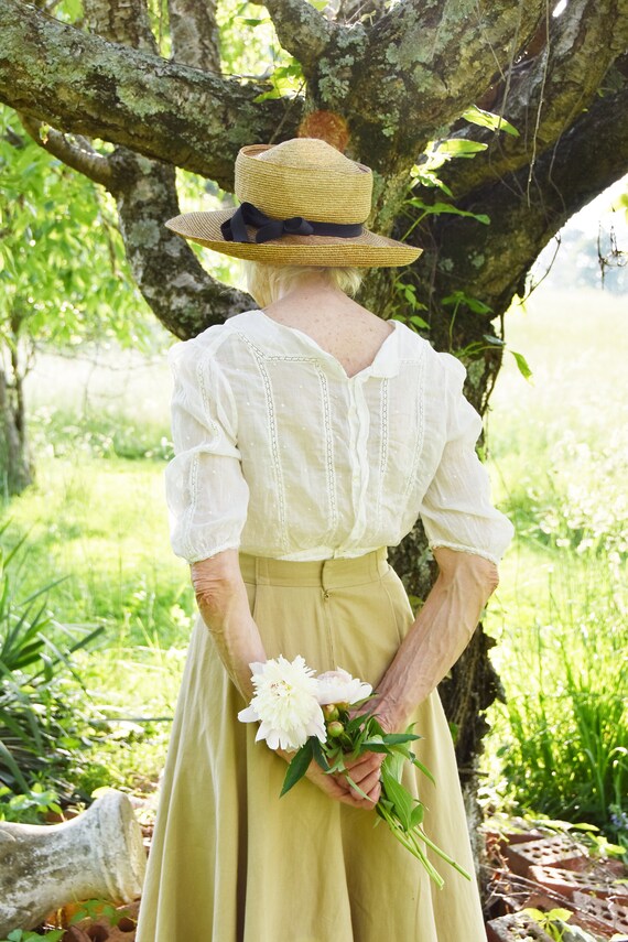 Vintage / Antique 1900s Edwardian Summer White Swiss … - Gem