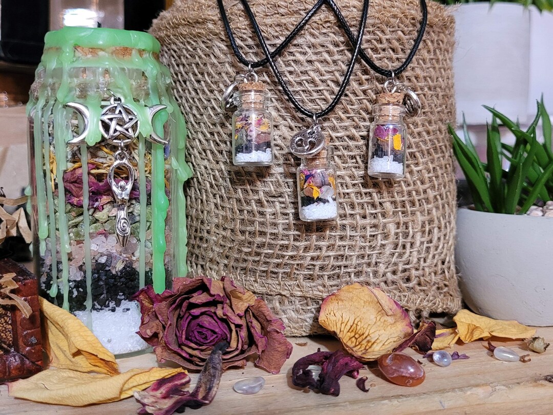 Collar de vial de corcho de atracción/ protección del embarazo - Etsy ...