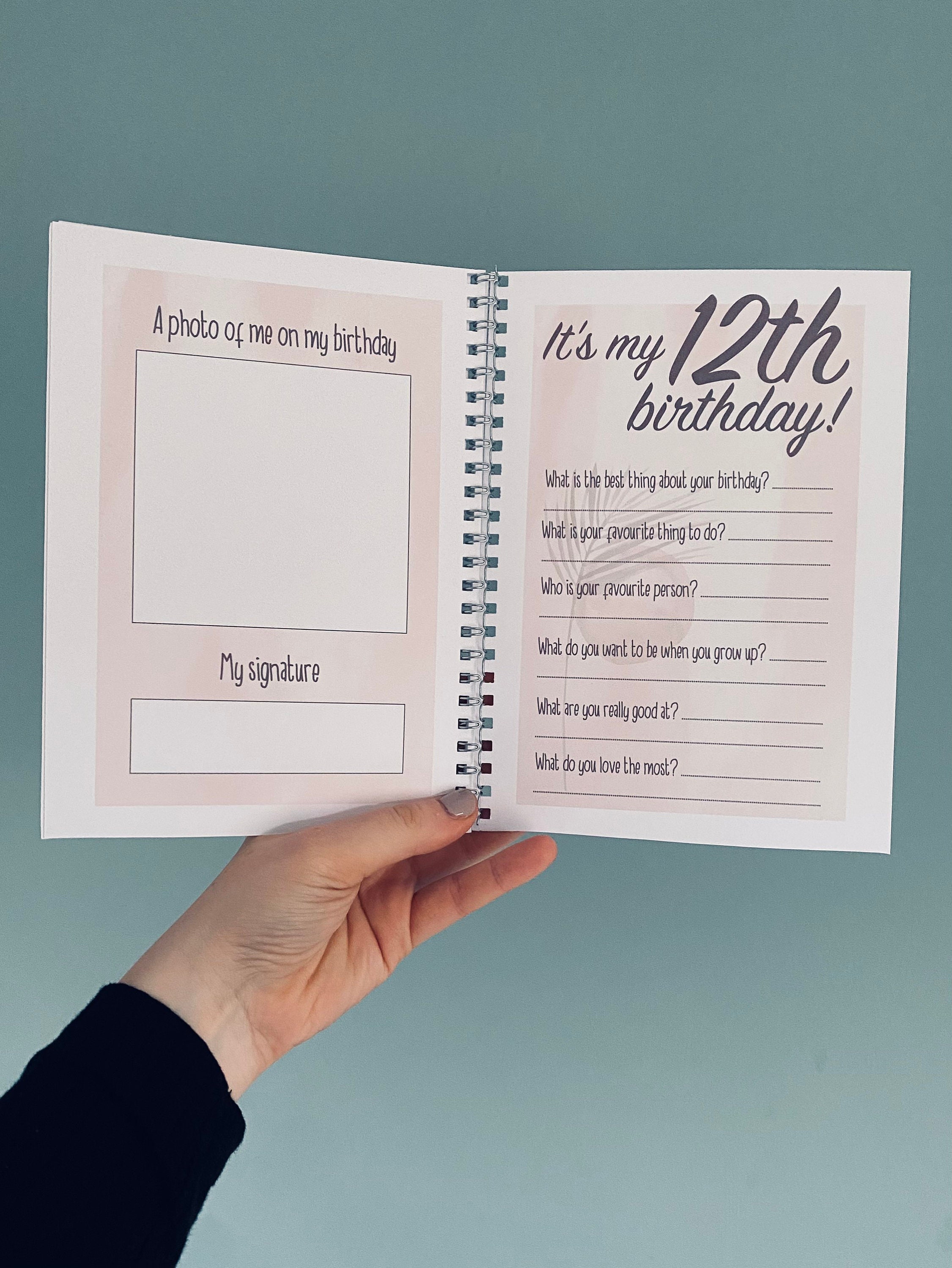 Boho Birthday Interview Book, Birthday Memories Book, First Birthday ...