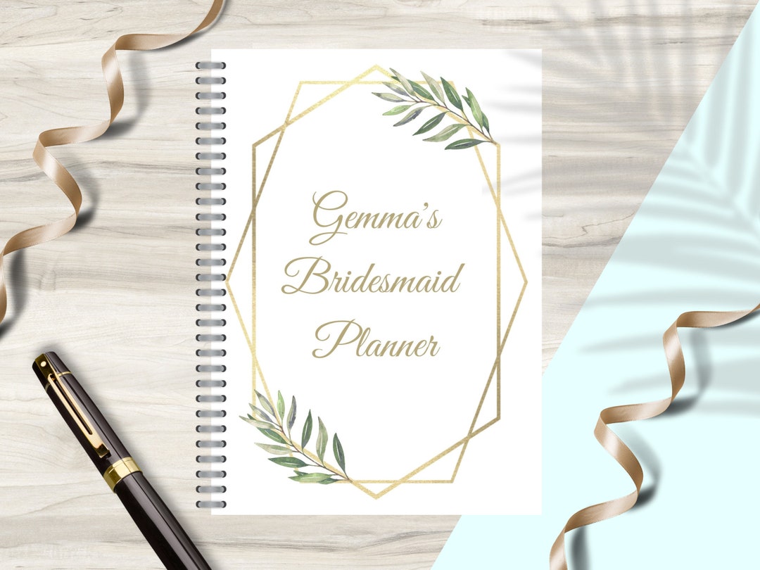 Wedding Planner Note Book, Bridesmaid Planner, Gift for Bridesmaid ...