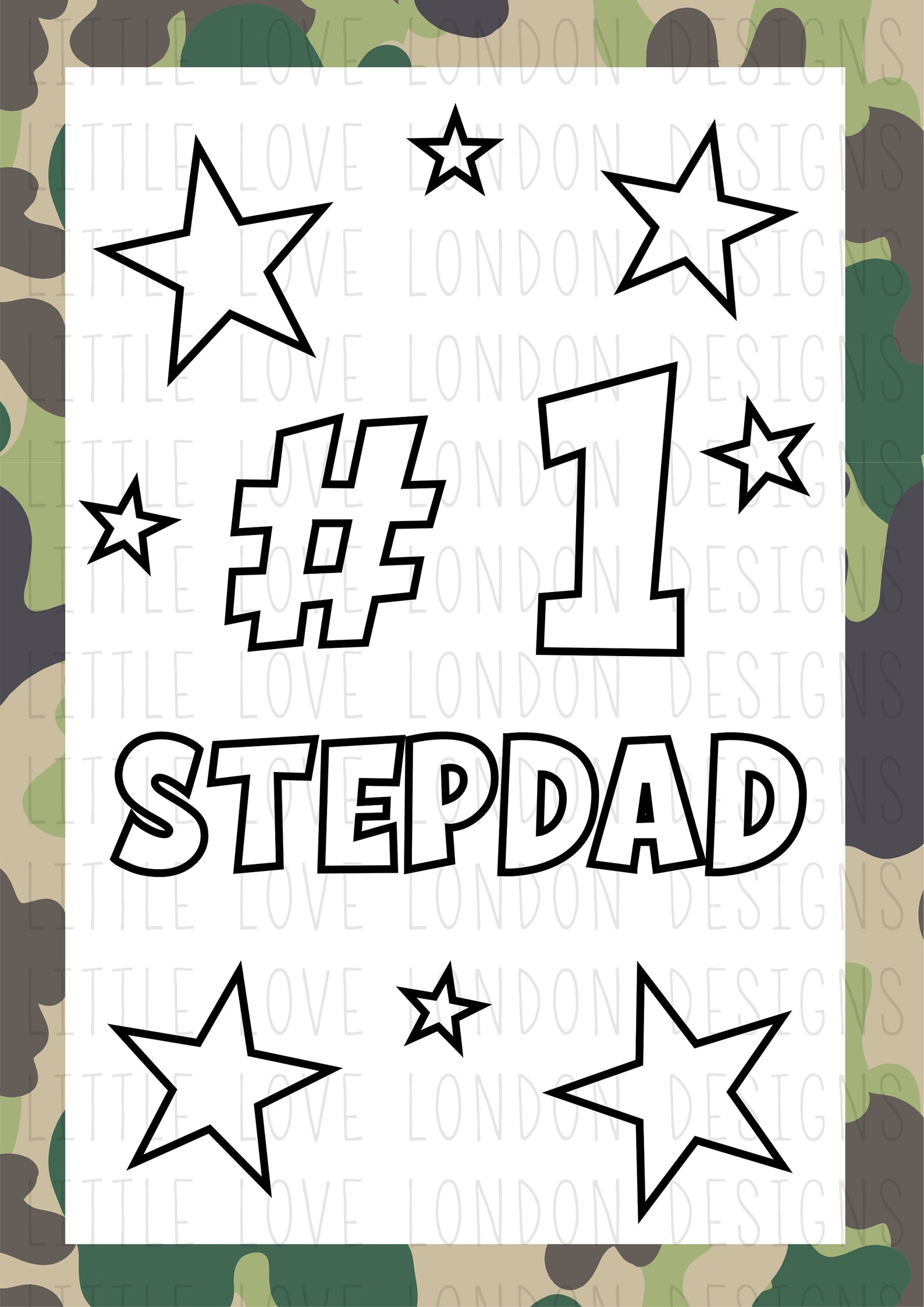 Stepdad Printable Gift, Print at Home Fathers Day, Step Dad Birthday ...