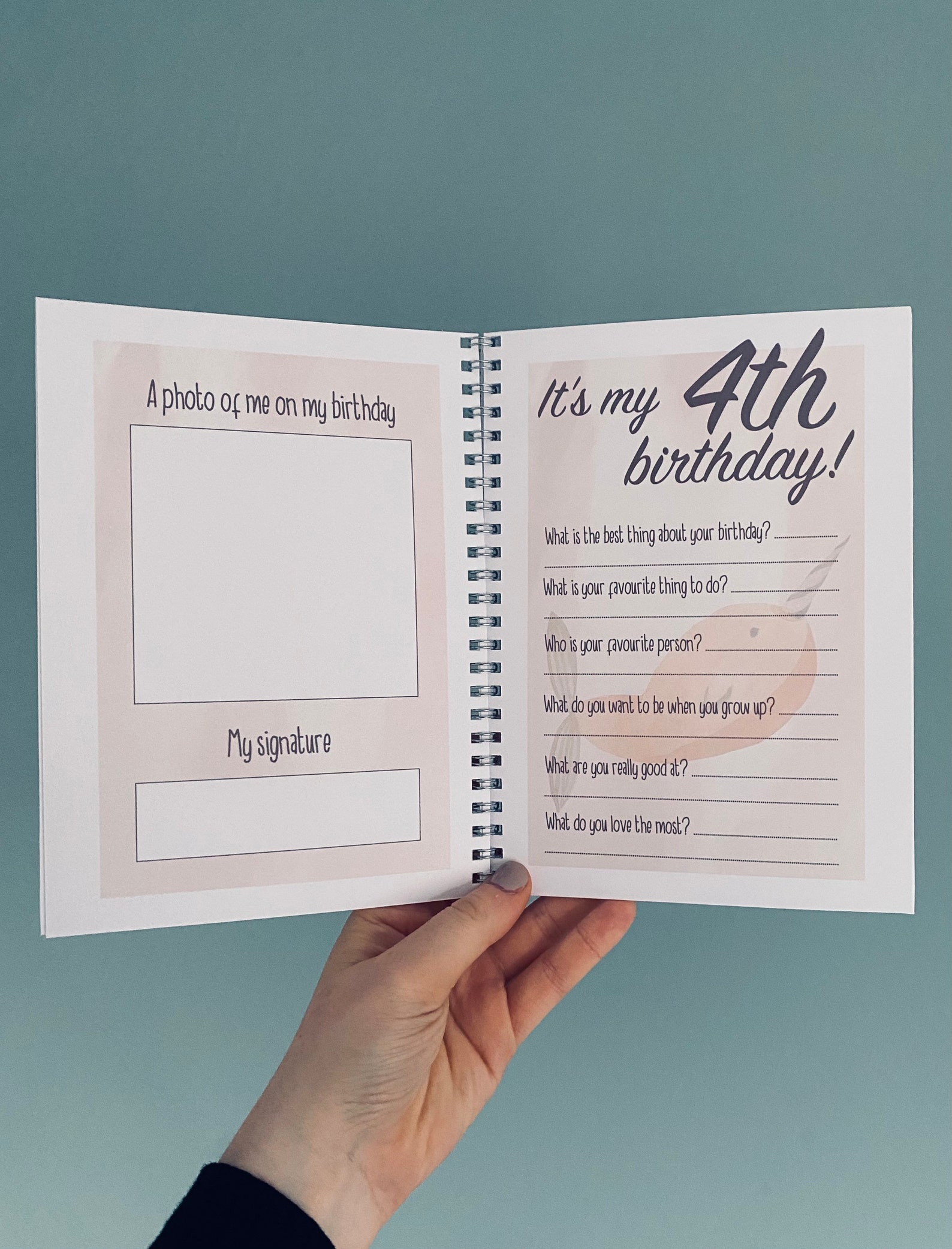 Boho Birthday Interview Book, Birthday Memories Book, First Birthday ...