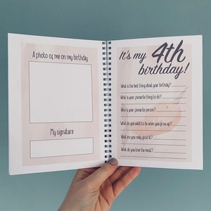 Boho Birthday Interview Book, Birthday Memories Book, First Birthday ...