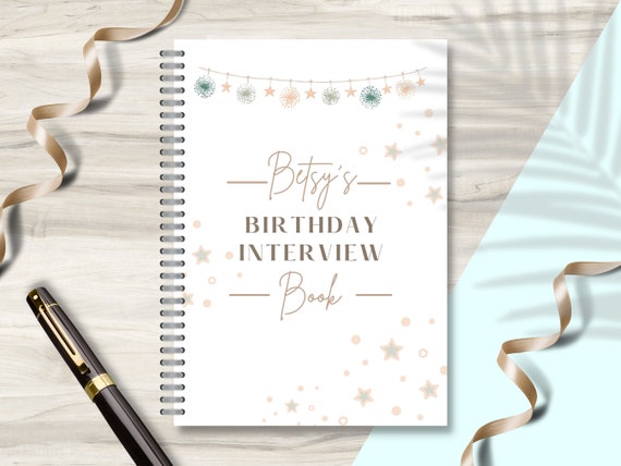 Personalised Birthday Interview Book Birthday Memories Book - Etsy UK