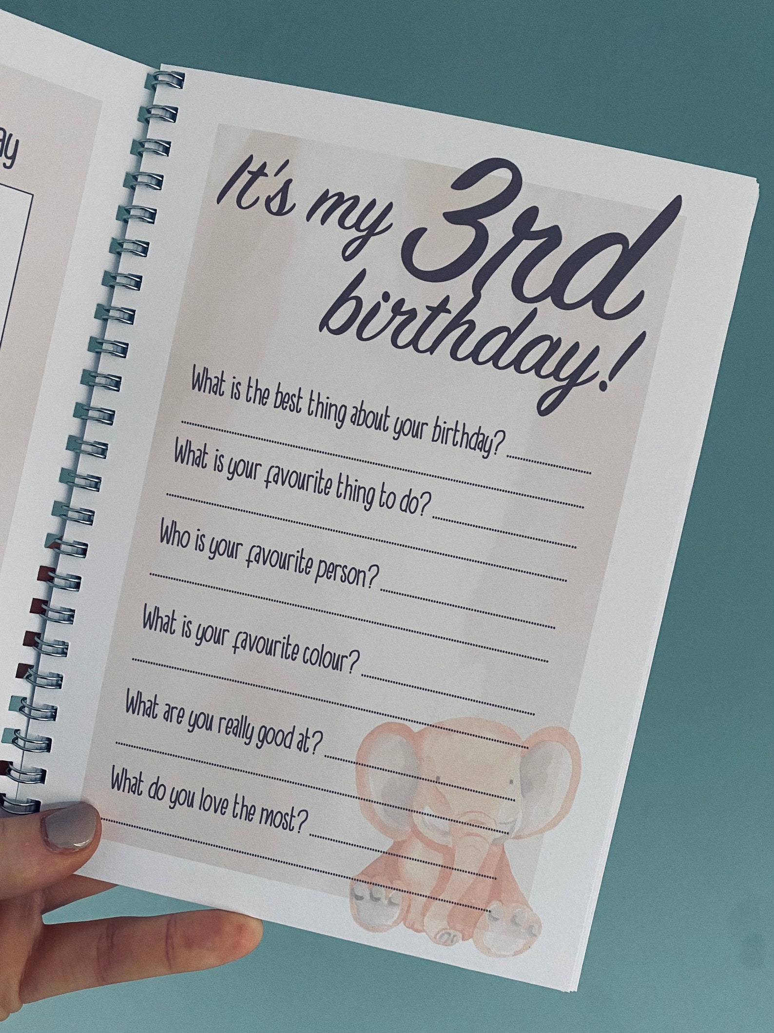 Boho Birthday Interview Book, Birthday Memories Book, First Birthday ...