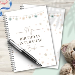 Birthday Interview Book, Birthday Memories Book, First Birthday Gift ...