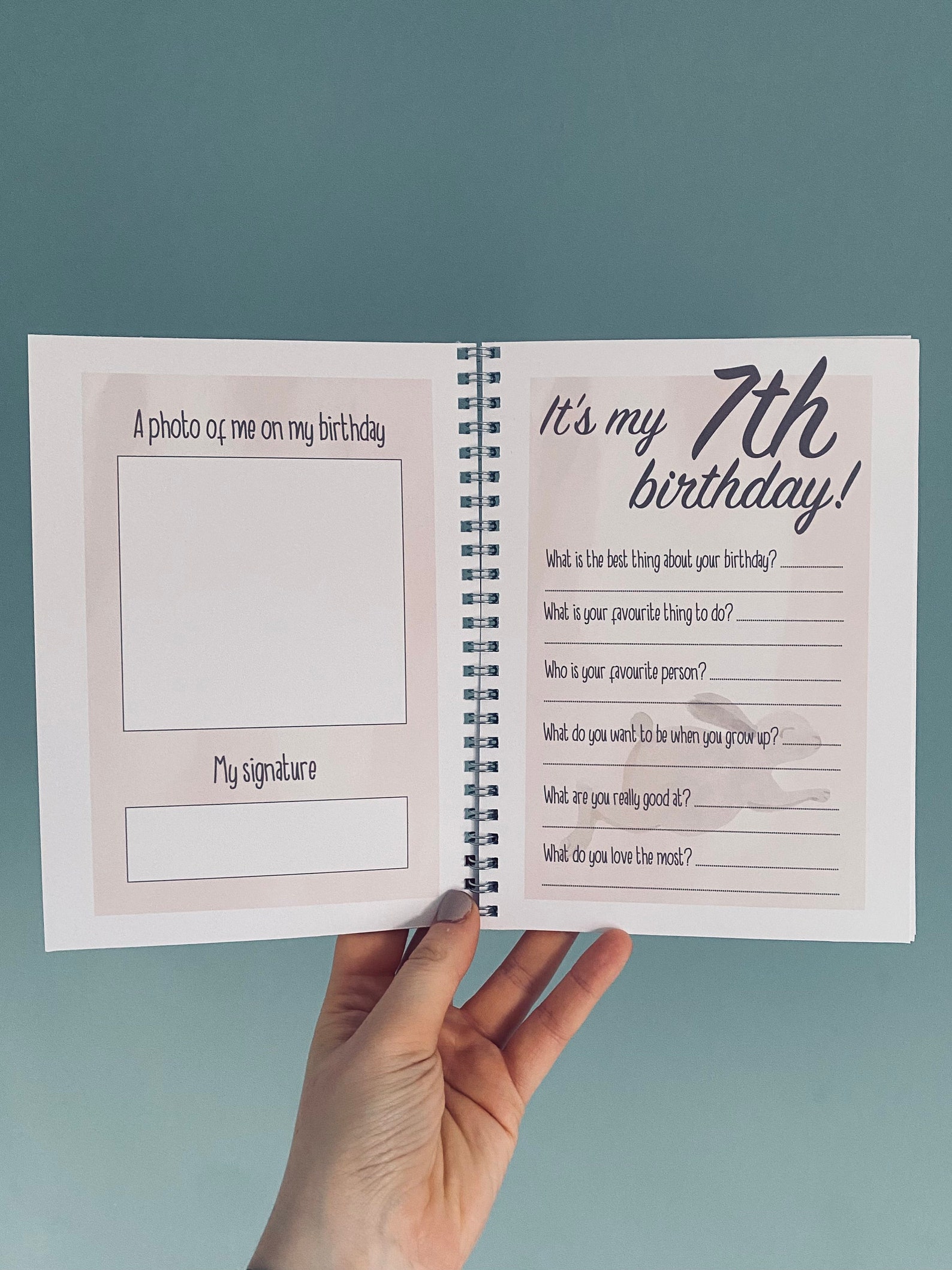 Boho Birthday Interview Book, Birthday Memories Book, First Birthday ...