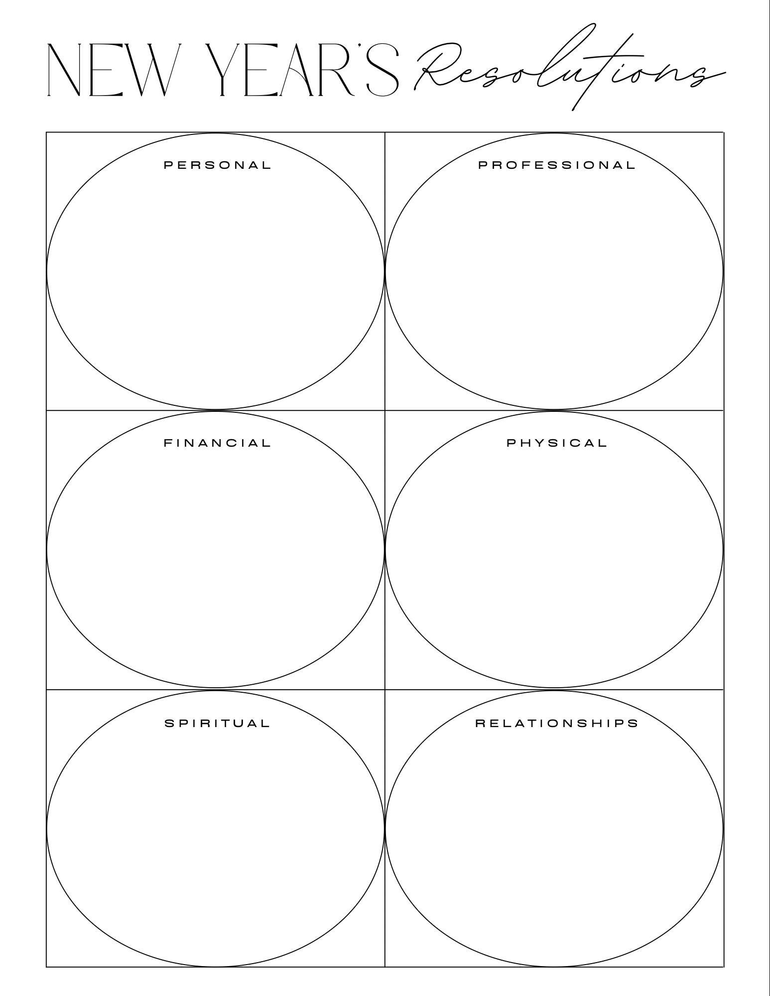 New Year's Resolution Planner | Goal Setting Journal (digital PDF) - Etsy