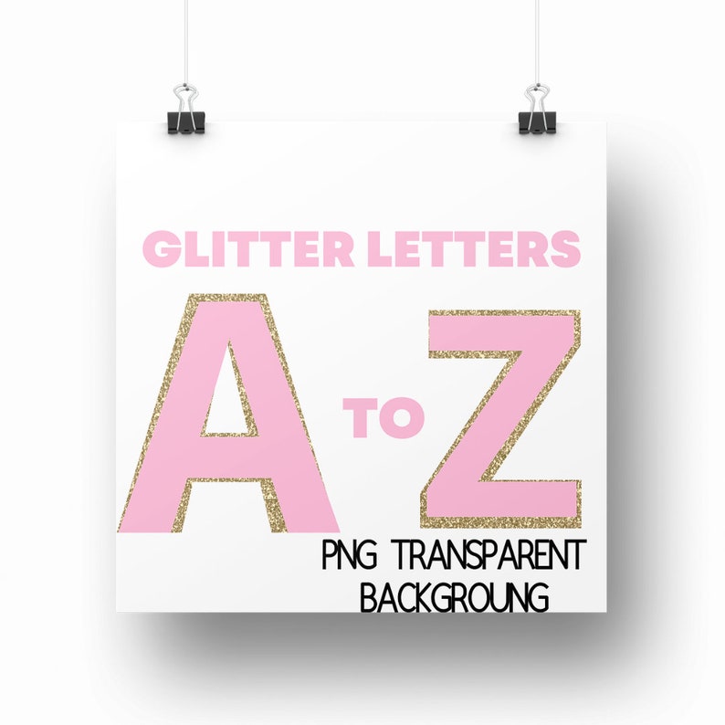 Pink Glitter Classroom Letters | A-Z Alphabet PNG (digital Download) - Etsy