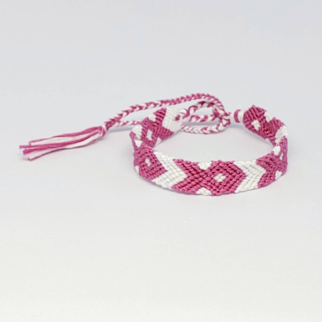 Breast Cancer Awareness Friendship Bracelet. Cancer Survivor Jewelry ...