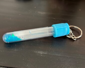 Phlebotomy Glitter Floating Keychain. Nurse, Lab Tech Keychain - Etsy
