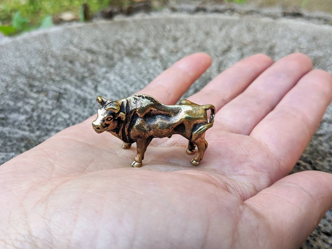 Handmade Bull Figurine Brass Sculpture Standing Buffalo Ornament - Etsy