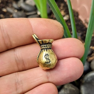 Money Bag Lucky Charm Amulet Figurine Trinket Good Luck Attracter ...