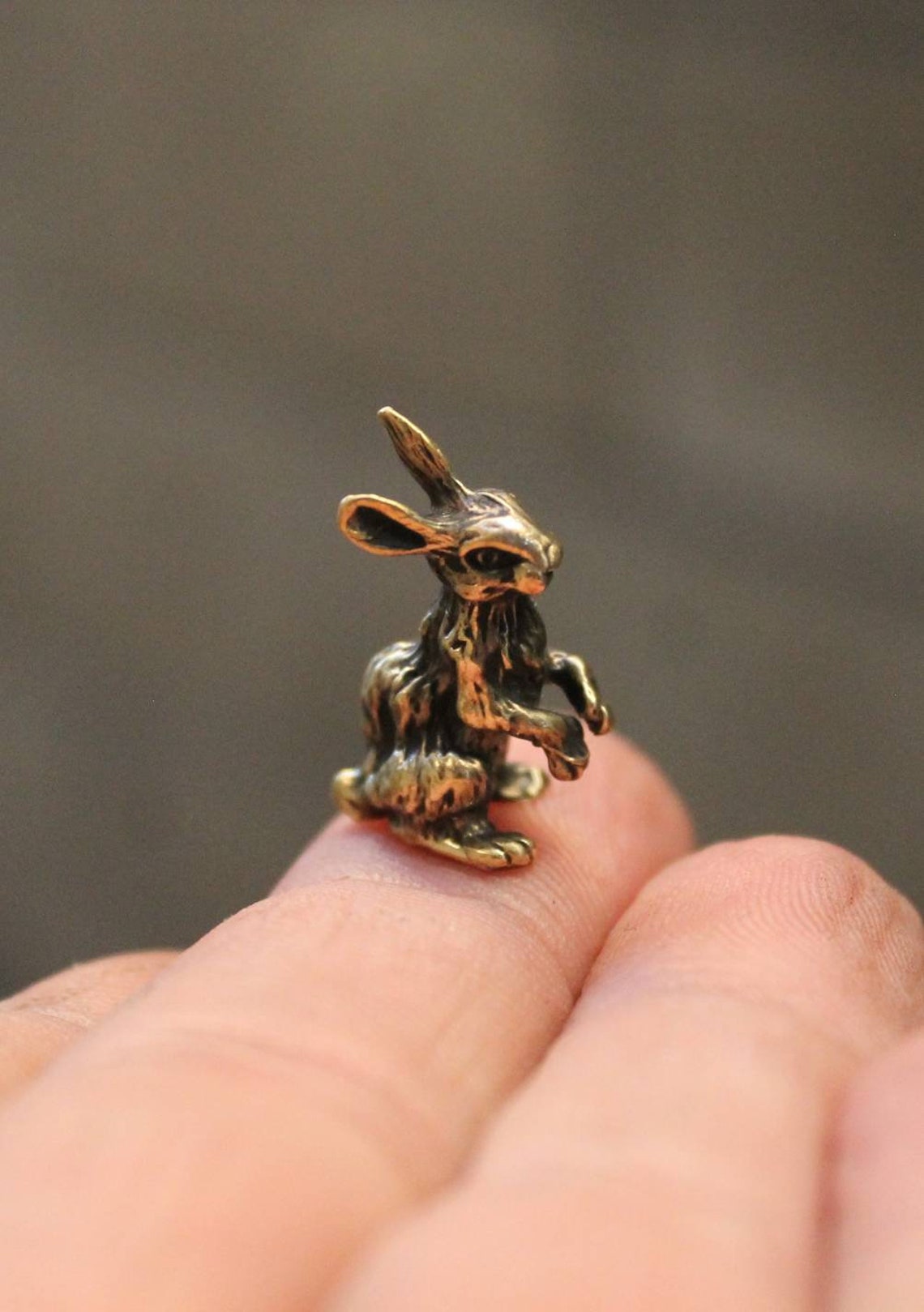 Jackrabbit Brass Small Animal Sculpture Handmade Collectible - Etsy