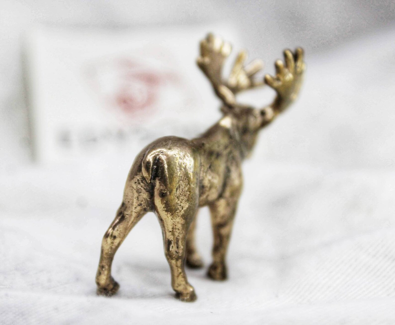 Miniature Moose Brass Collectible Deer Animal Figurine Vintage | Etsy