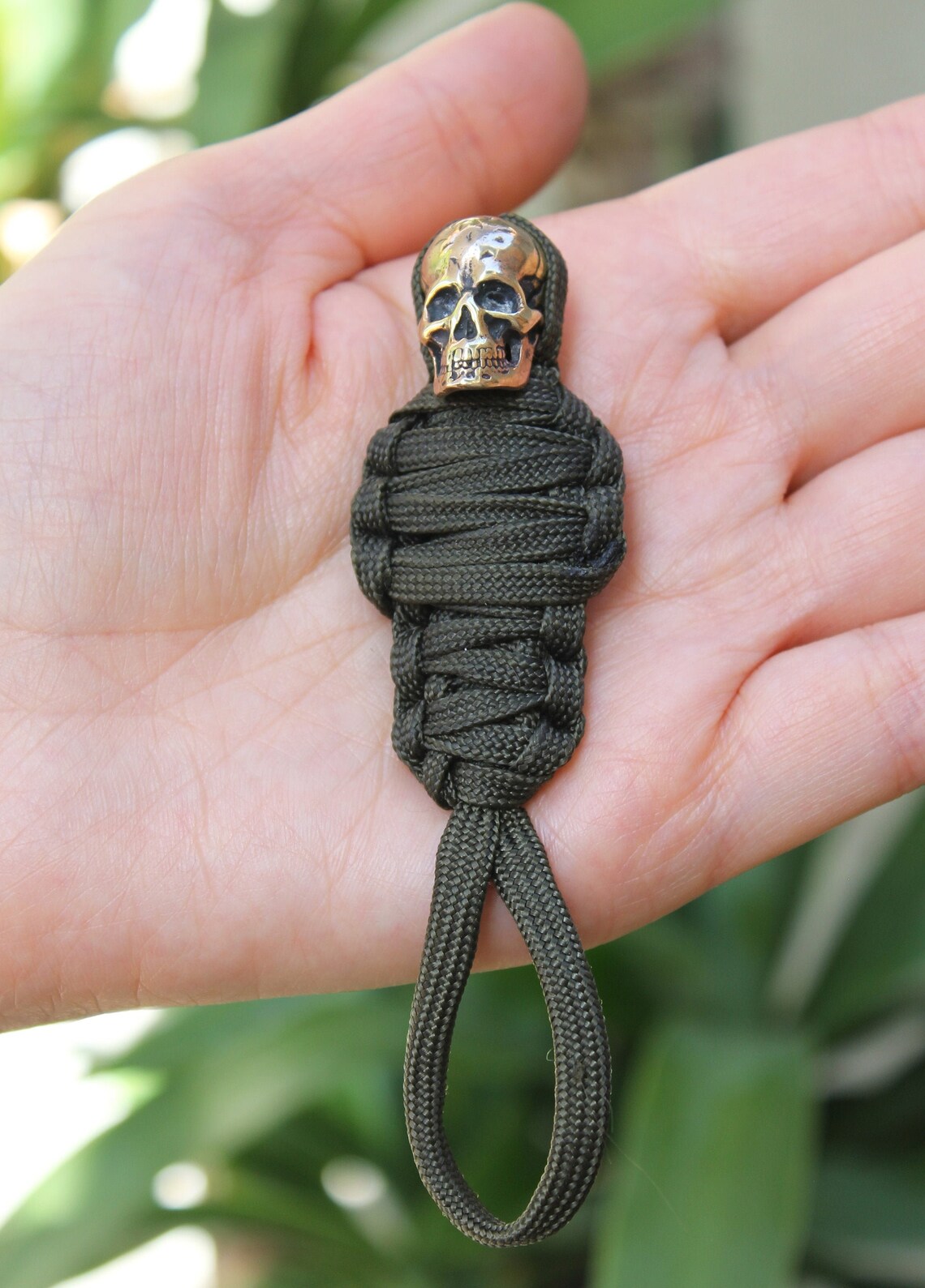 Paracord Keychain Mummy Brass Skull Handmade DIY Zipper | Etsy