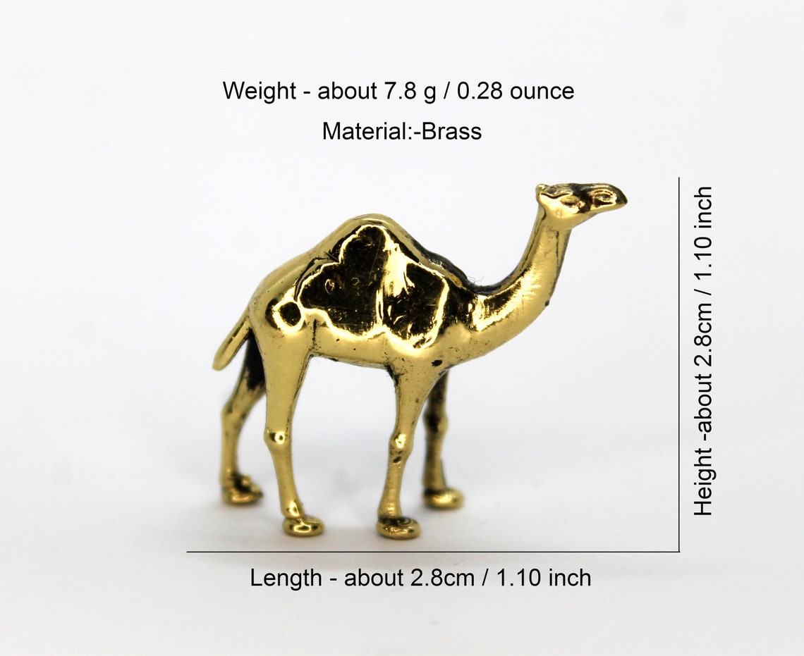 Camel Brass Small Animal Sculpture Handmade Collectible | Etsy