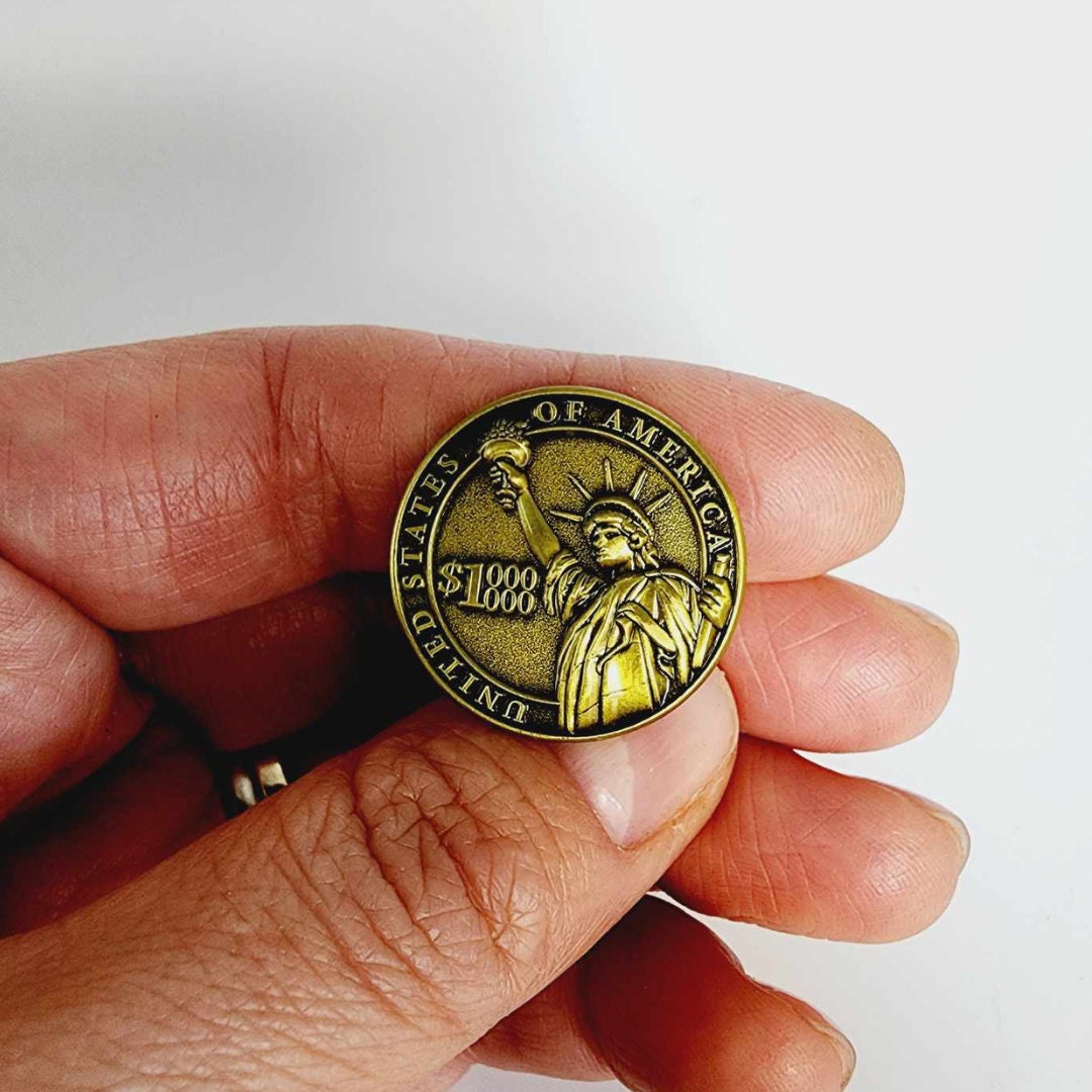 One Million Dollars Lucky Coin Zinc Alloy - Etsy